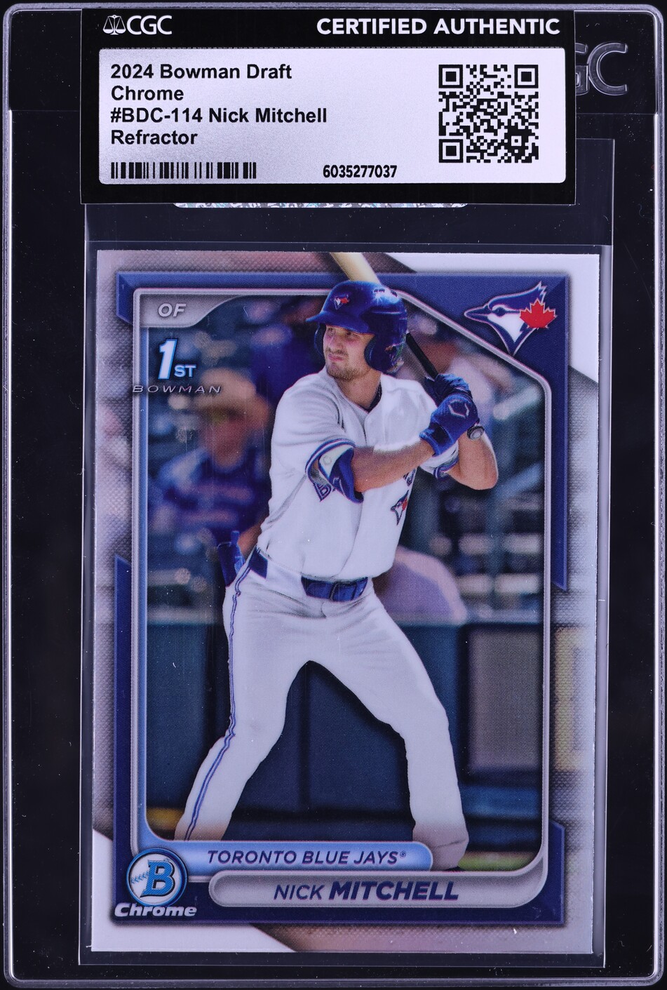 2024 Bowman Chrome Draft Refractor Nick Mitchell PROSPECT #BDC-114 CGC AUTH on Fanatics Collect