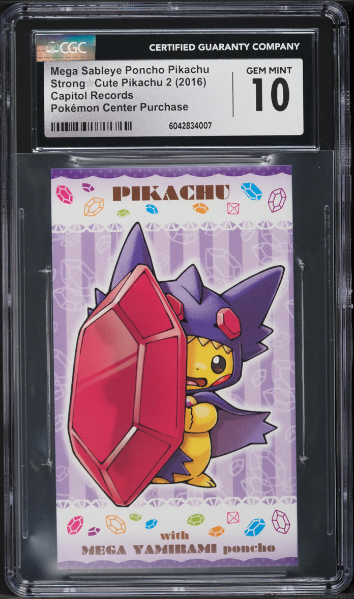 2016 Pokemon Japanese Capitol Records Mega Sableye Poncho Pikachu CGC ...