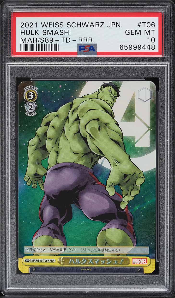 2021 Weiss Schwarz Japanese Marvel Hulk Smash! #T06 PSA 10 GEM MINT on ...