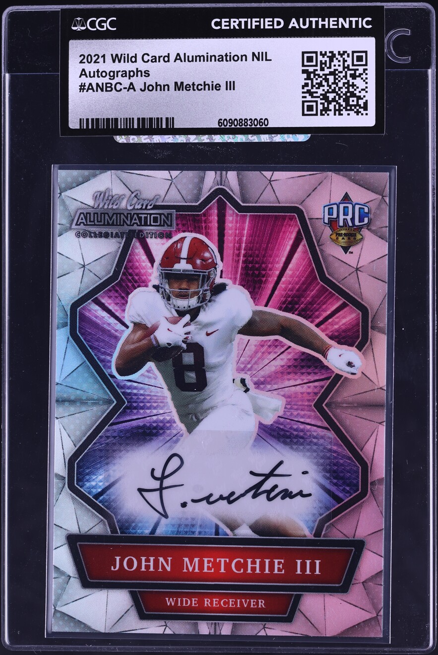 2021 Wild Card Alumination NIL John Metchie III ROOKIE AUTO #ANBC-A CGC ...