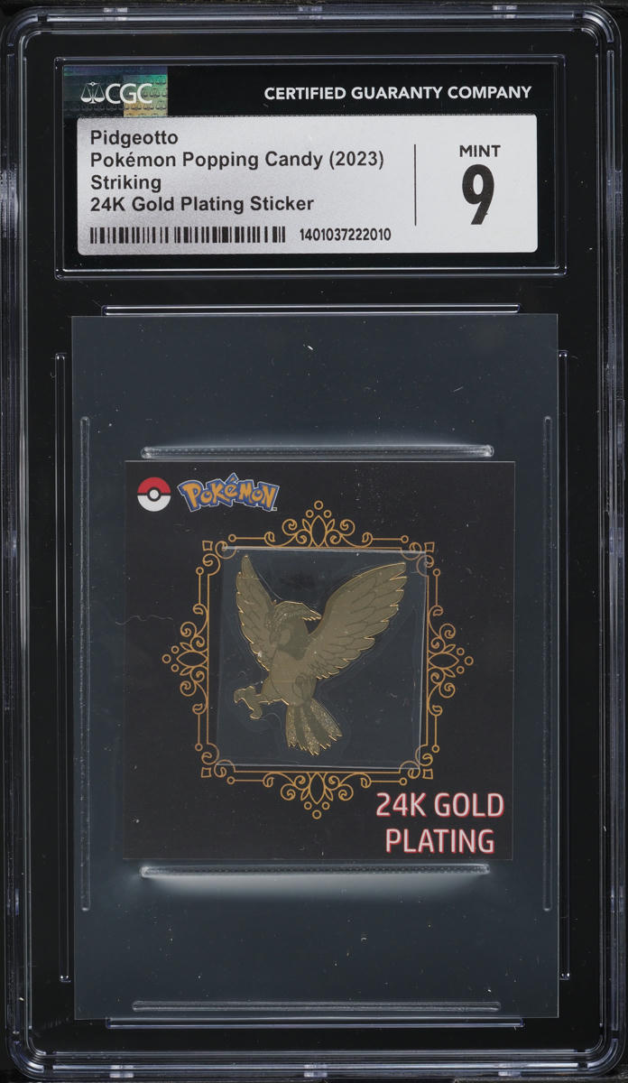 2023 Pokemon Popping Candy 24K Gold Plating Sticker Pidgeotto CGC 9 ...