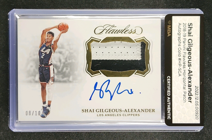 2018 Flawless Gold Shai Gilgeous-Alexander RC GAME-USED PATCH AUTO /10 ...