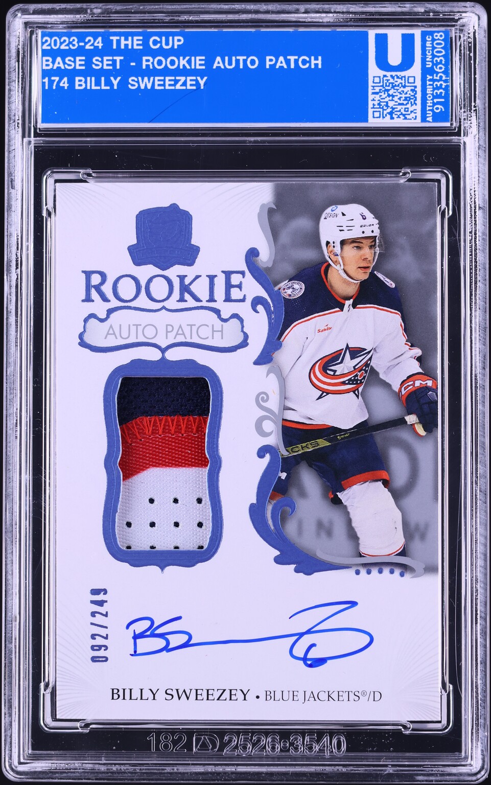2023 Upper Deck The Cup Billy Sweezey ROOKIE PATCH AUTO /249 #174 on ...