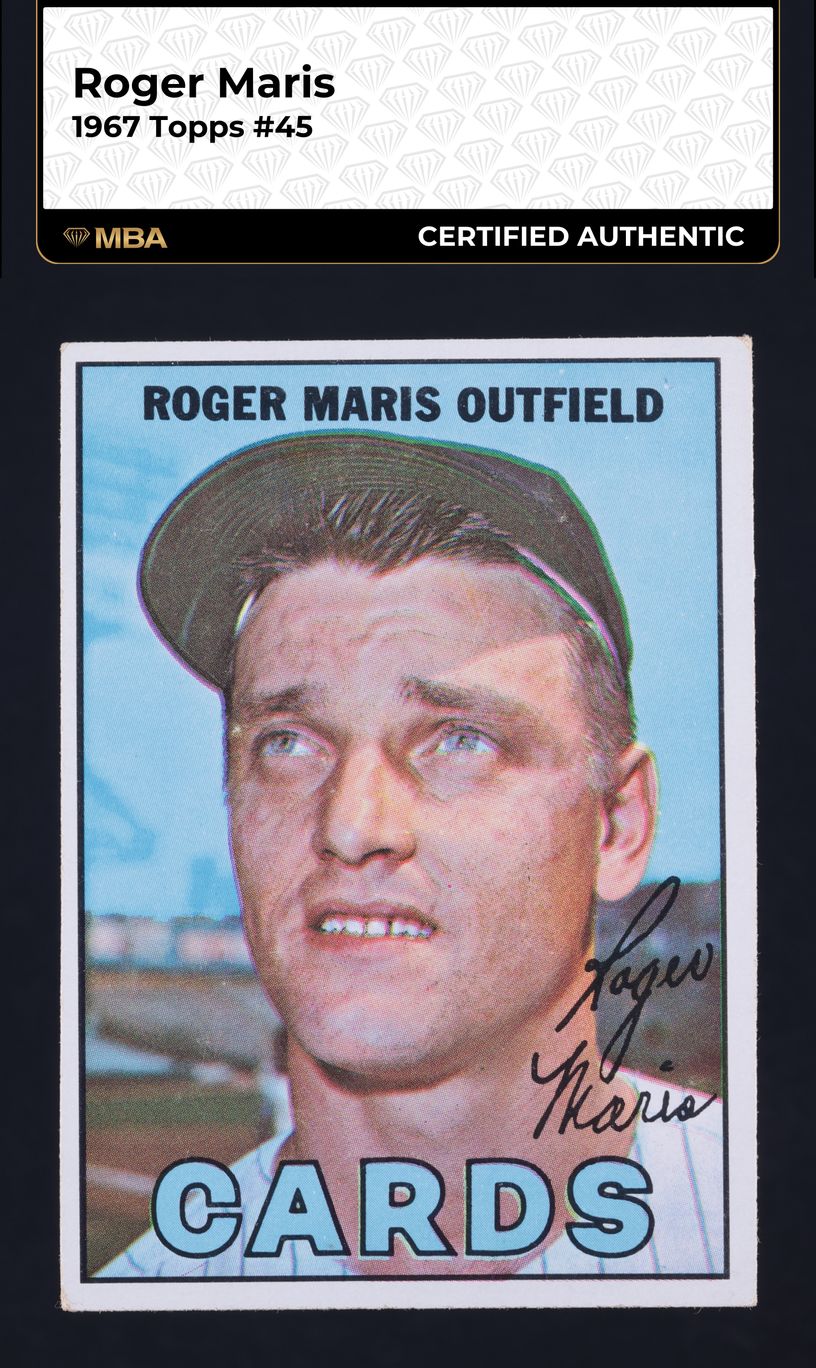 1967 Topps Roger Maris #45 MBA AUTH on Fanatics Collect