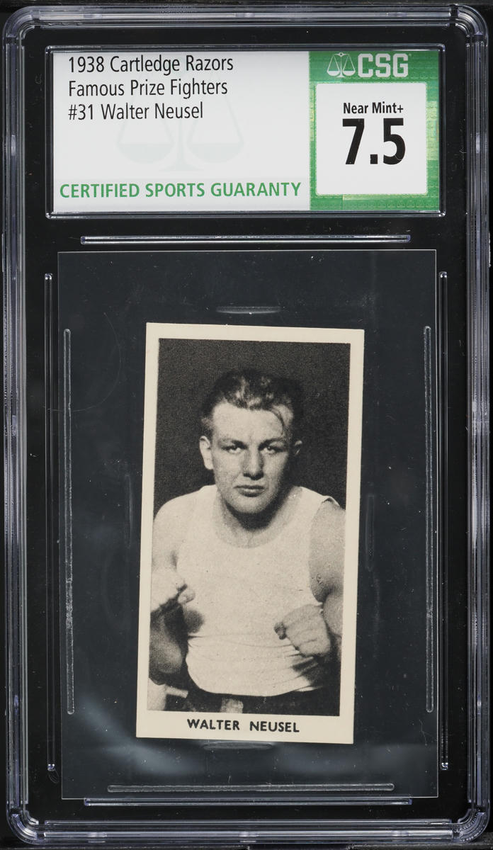 1938 Cartledge Famous Prize Fighters Walter Neusel #31 CSG 7.5 NRMT+ on ...
