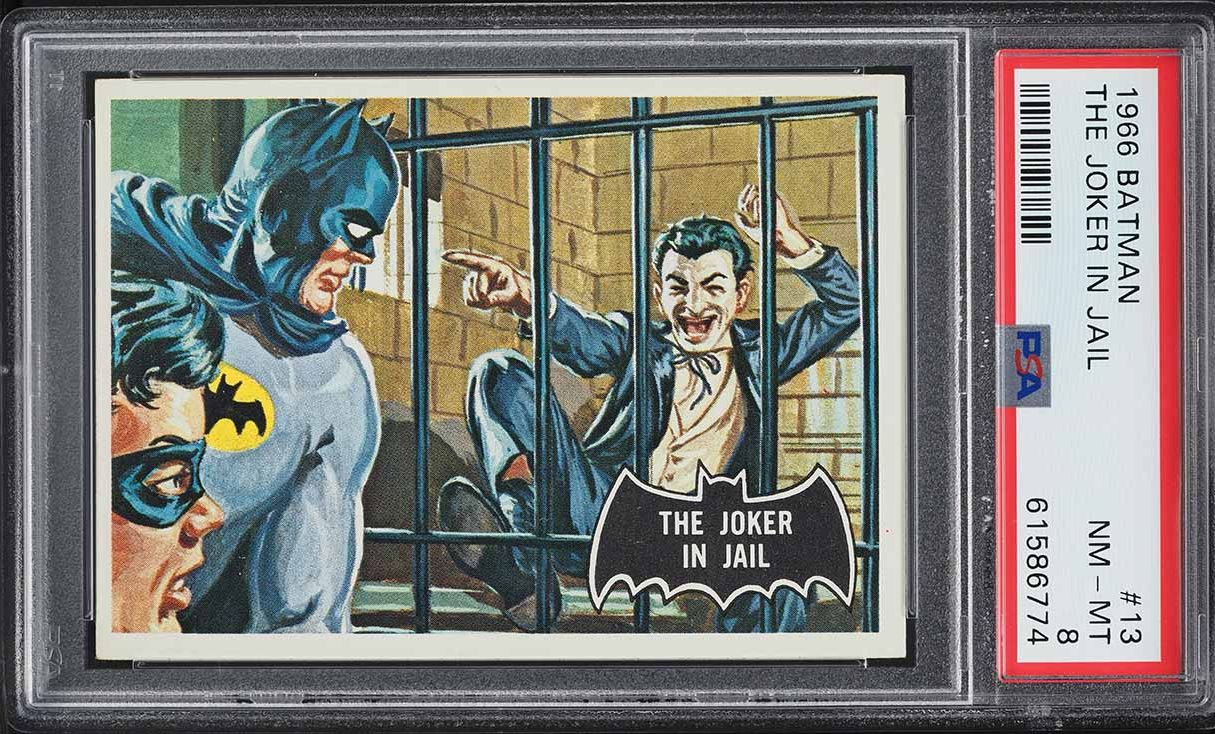 1966 Topps Batman Black Bat The Joker In Jail #13 PSA 8 NM-MT on ...