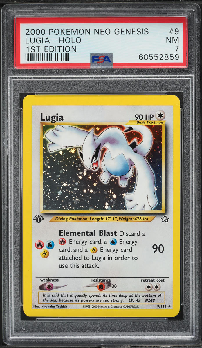 2000 Pokemon Neo Genesis 1st Edition Holo Lugia #9 PSA 7 NRMT on Fanatics Collect