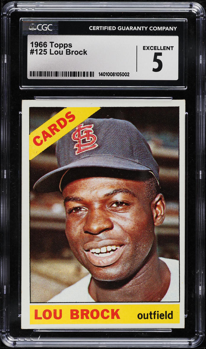 1966 Topps Lou Brock #125 CGC 5 EX on Fanatics Collect