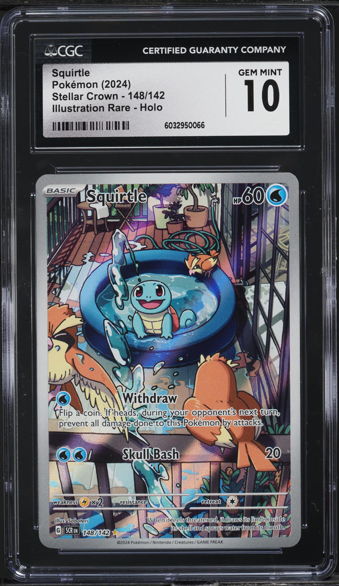 2024 Pokemon Scarlet & Violet Stellar Crown IR Squirtle #148 CGC 10 GEM MINT on Fanatics Collect