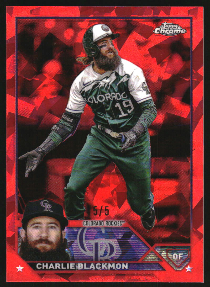 2023 Topps Chrome Sapphire Red Refractors #523 Charlie Blackmon /5 on ...