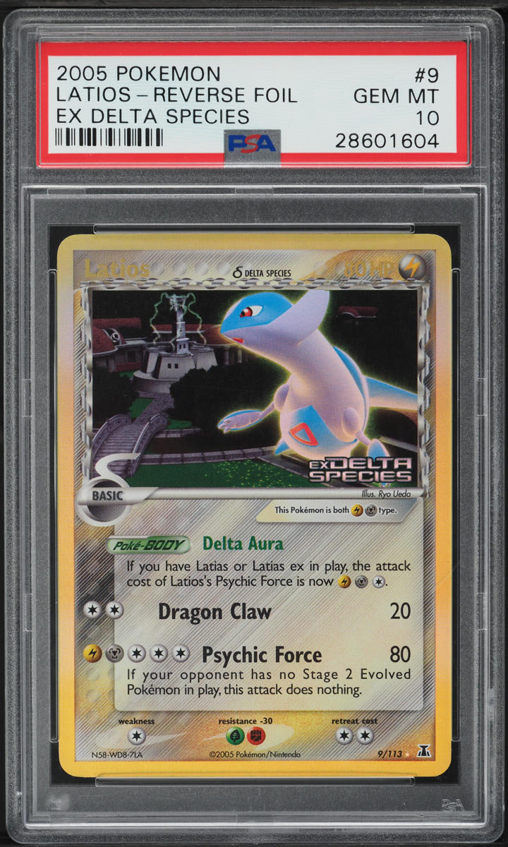 2005 Pokemon EX Delta Species Reverse Holo Latios #9 PSA 10 GEM MINT on ...
