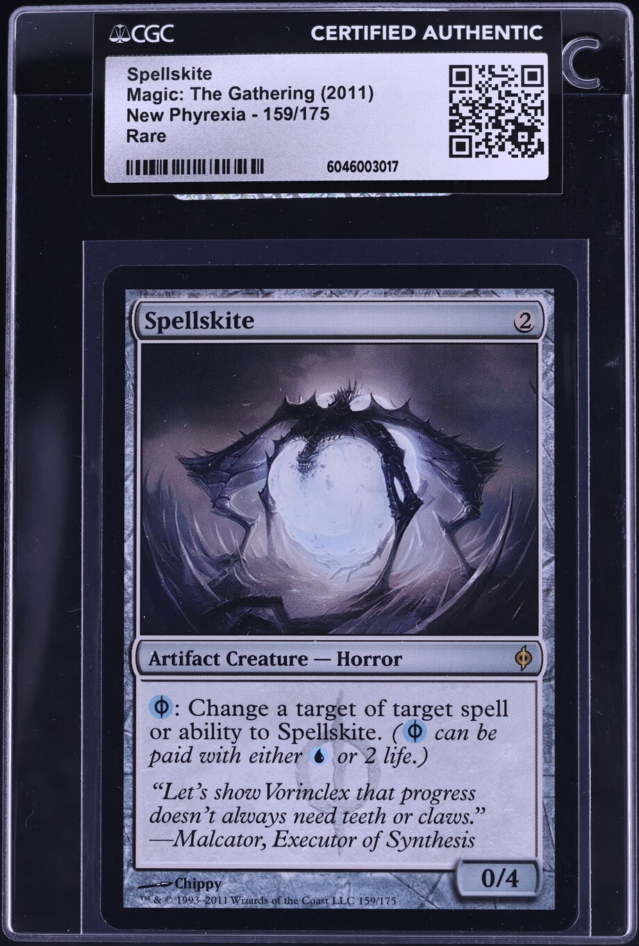 2011 Magic The Gathering MTG New Phyrexia Spellskite #159 CGC AUTH on ...