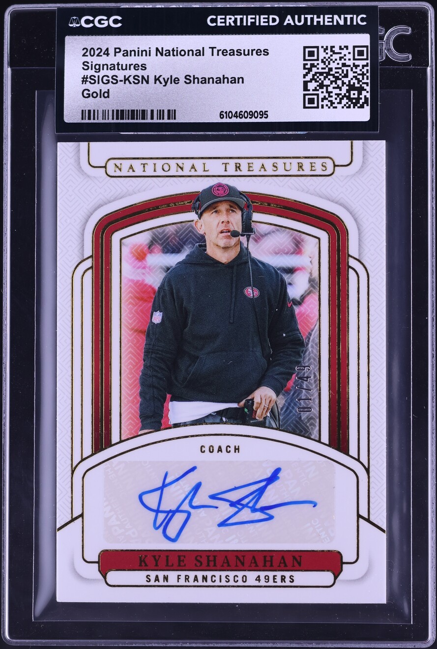 2024 National Treasures Gold Kyle Shanahan AUTO 1/49 #SIGS-KSN CGC AUTH ...