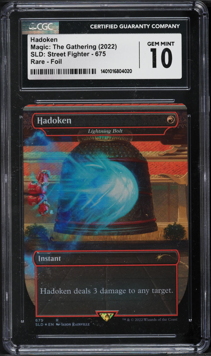2022 Magic The Gathering MTG SLD Street Fighter Foil Hadoken #675 CGC ...