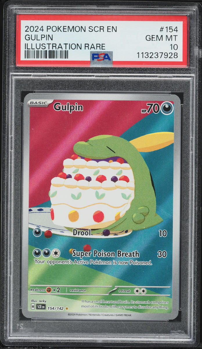 2024 Pokemon Scarlet & Violet Stellar Crown IR Gulpin #154 PSA 10 GEM ...