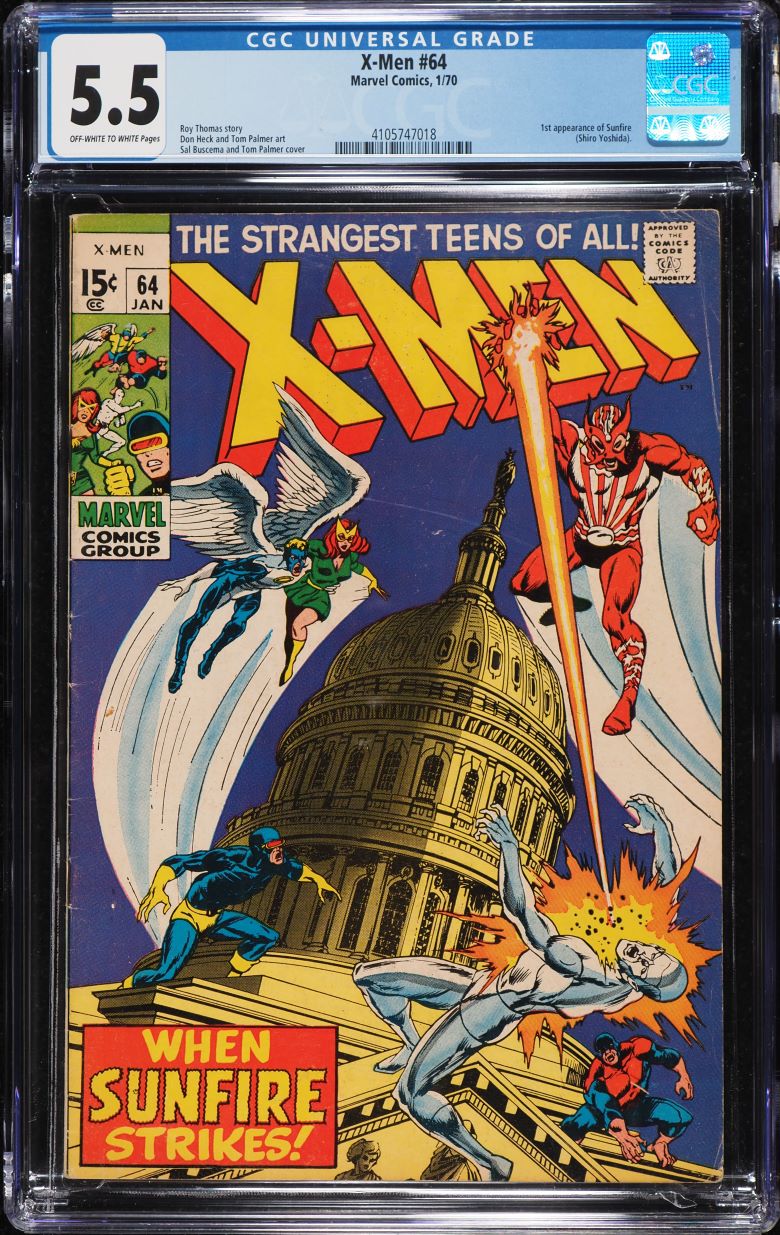 X-Men #64 (Marvel, 1970) CGC 5.5 Off-White To White Pages on Fanatics ...