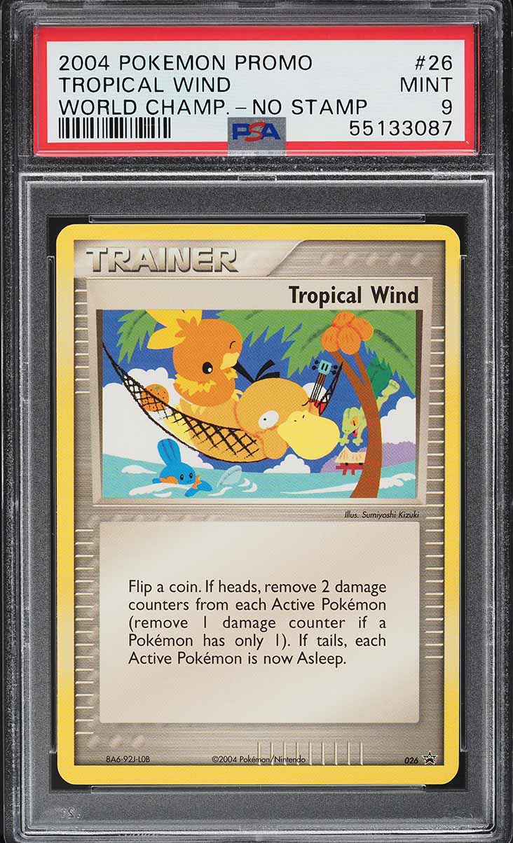 2004 Pokemon World Championships Promo No Stamp Tropical Wind #26 PSA 9 ...