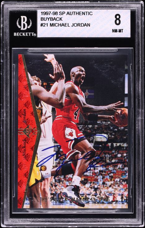 1997 SP Authentic Buyback '94 SP Red Michael Jordan AUTO #MJ1 BGS 8 NM ...