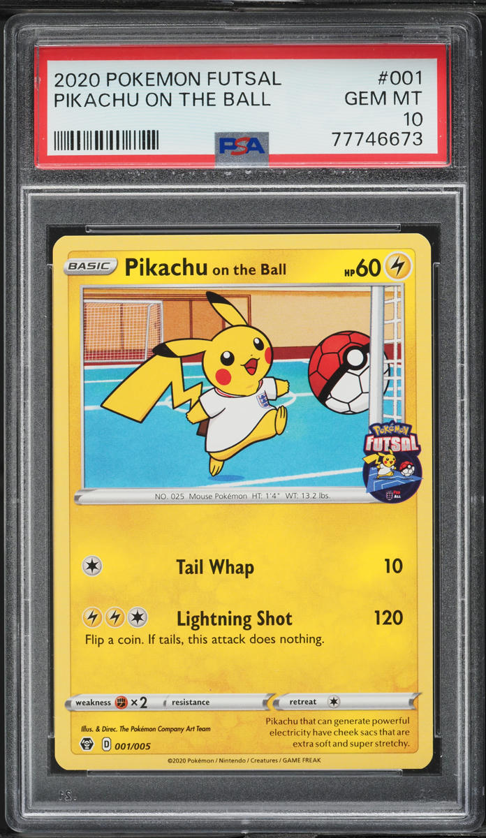 2020 Pokemon Sword & Shield Futsal Pikachu On The Ball #1 PSA 10 GEM ...