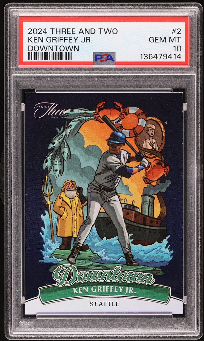 2024 Panini Three & Two Downtown Ken Griffey Jr. #2 PSA 10 GEM MINT on ...
