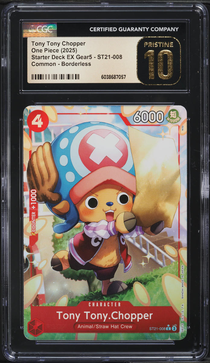 2025 One Piece Starter Deck EX Gear5 Borderless Tony Chopper CGC 10 PRISTINE on Fanatics Collect