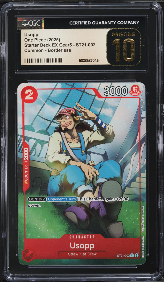 2025 One Piece Starter Deck EX Gear5 Borderless Usopp #ST21-002 CGC 10 PRISTINE on Fanatics Collect