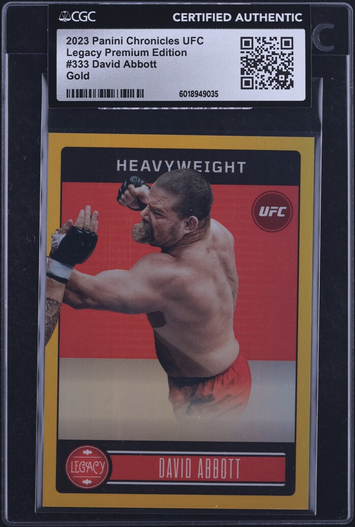 2023 Panini Chronicles UFC Legacy Premium Edition Gold David Abbott /10 ...