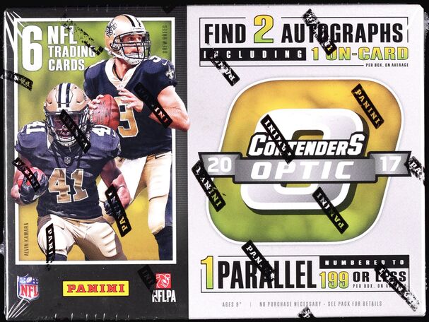 2017 Panini Contenders Optic Football Sealed Hobby Box, Patrick Mahomes ...