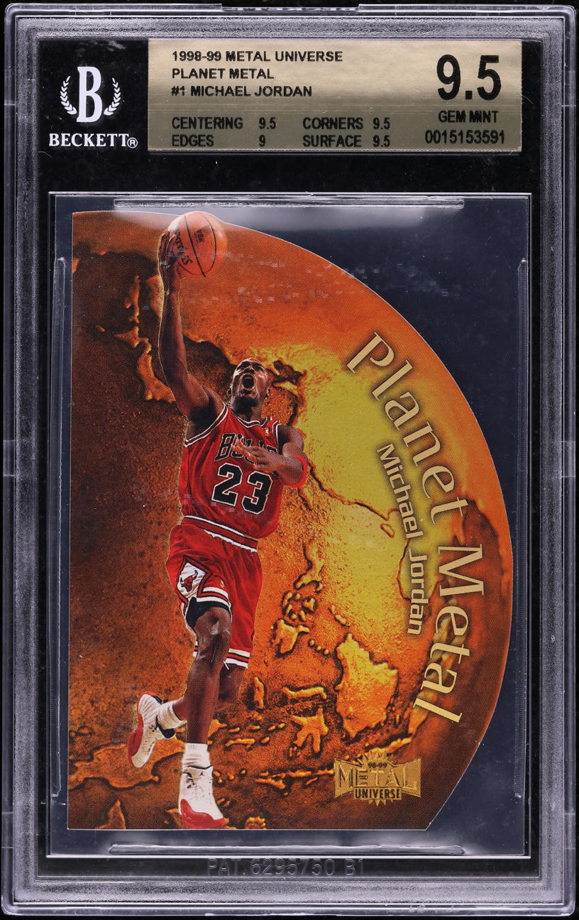 1998 Metal Universe Planet Metal Michael Jordan #1 BGS 9.5 GEM MINT on ...