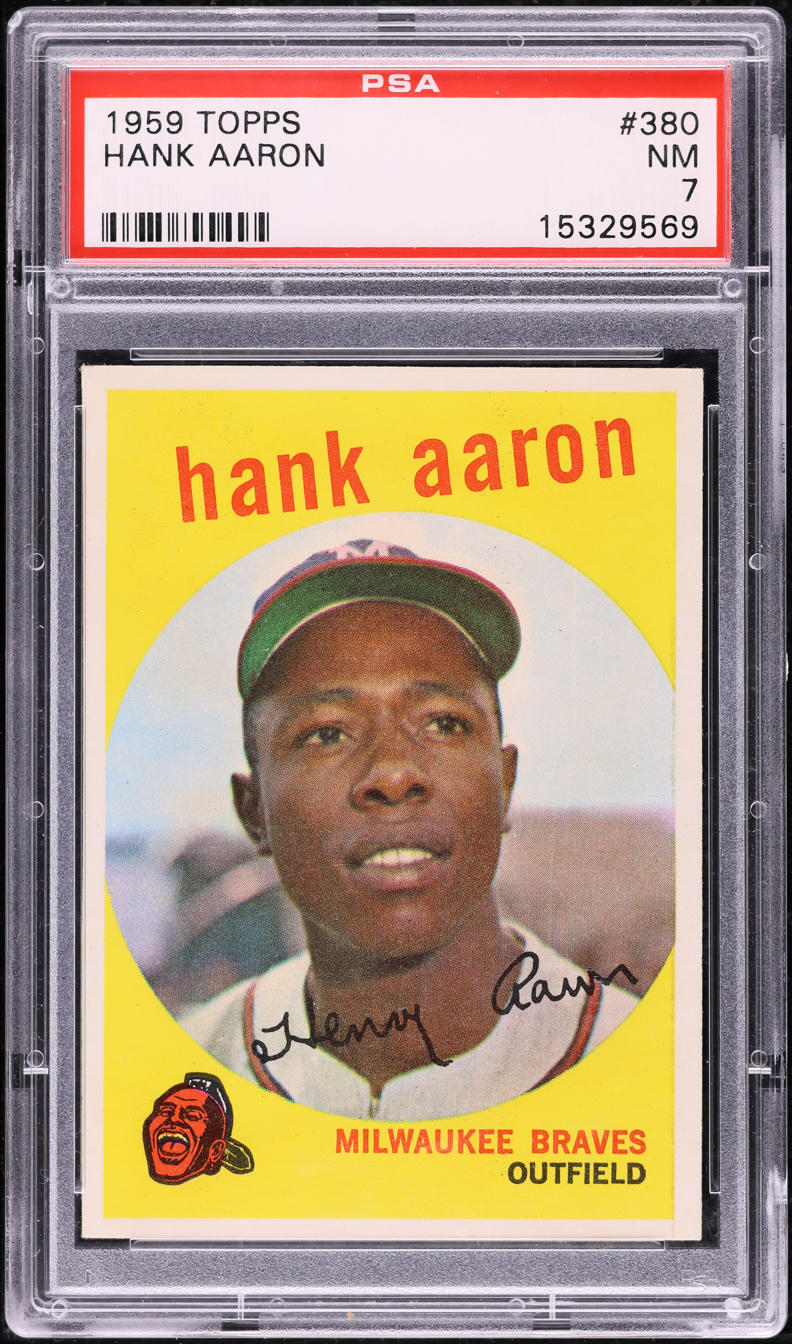 1959 Topps Hank Aaron #380 PSA 7 NRMT on Fanatics Collect