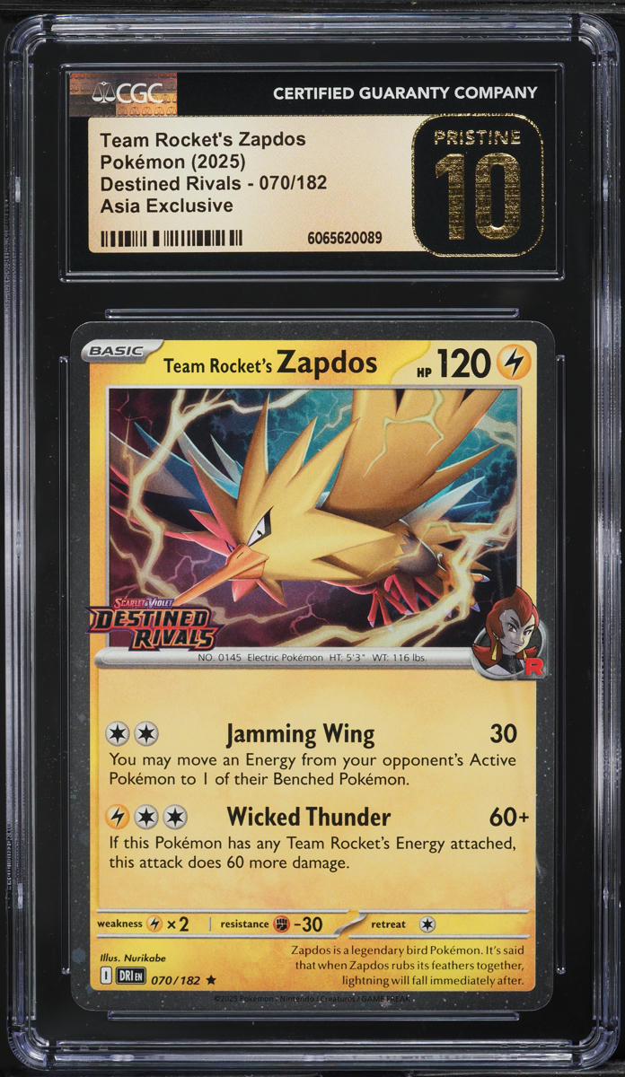 2025 Pokemon SV Destined Rivals Asia Exclusive Team Rocket's Zapdos #70 ...