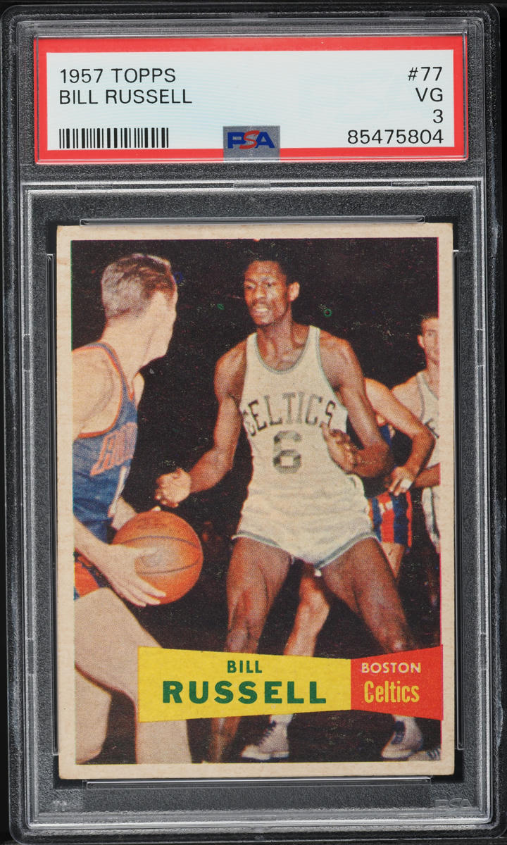1957 Topps Basketball Bill Russell SP ROOKIE #77 PSA 3 VG on Fanatics ...
