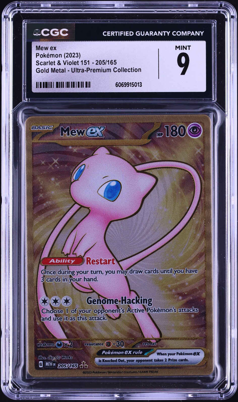 2023 Pokemon SV 151 Ultra Premium Gold Rare Mew ex #205 CGC 9 MINT on ...
