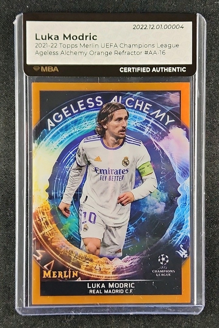 2021 Topps Merlin UEFA Ageless Alchemy Orange Refractor Luka Modric /25 ...