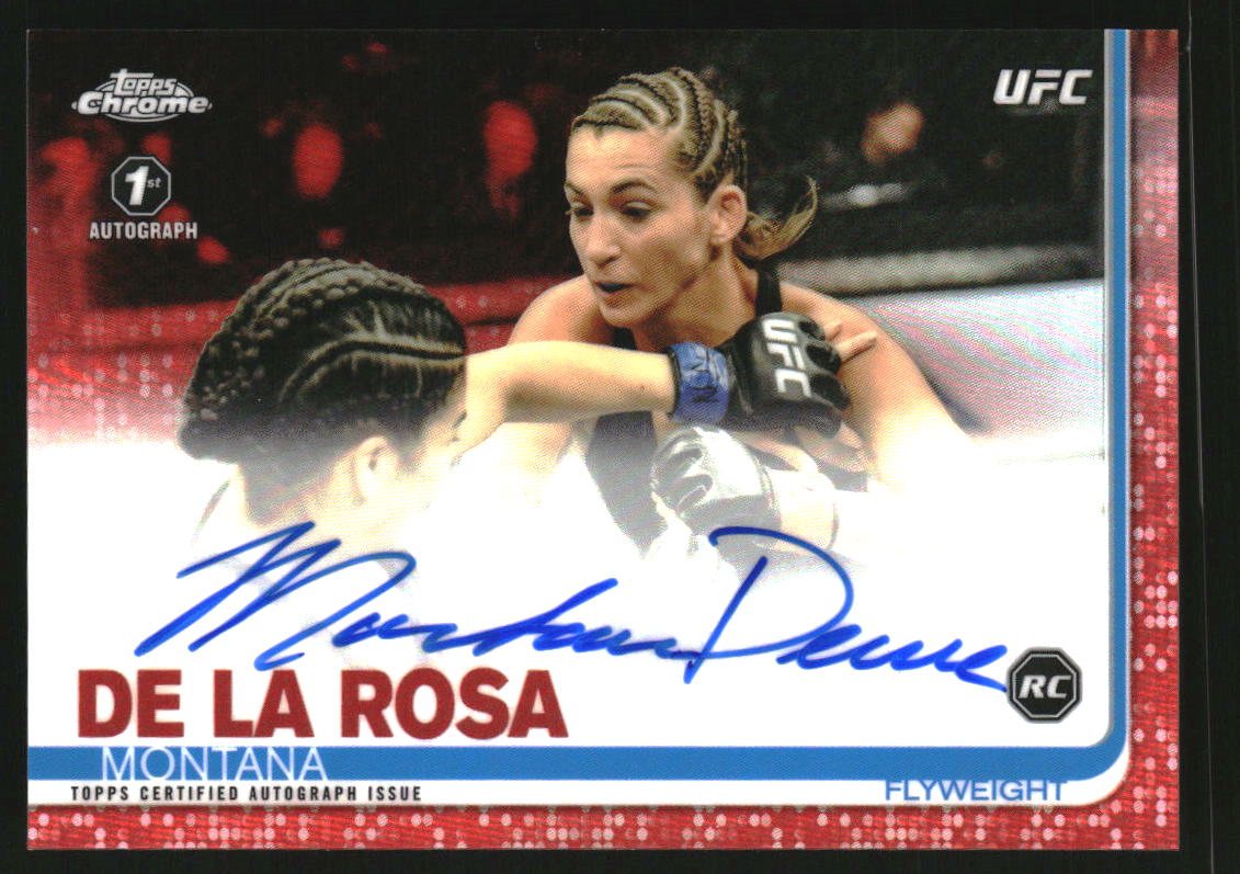 2019 Topps Chrome UFC Autographs Red Montana De La Rosa RC Auto /5 on ...