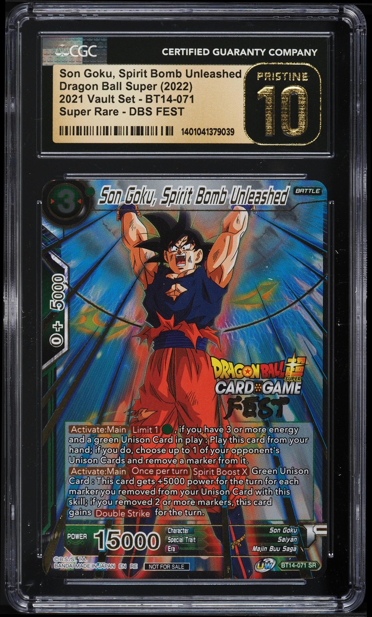 2022 Dragon Ball S '21 Vault Set Game Fest Son Goku, Spirit Bomb CGC 10 PRISTINE on Fanatics Collect