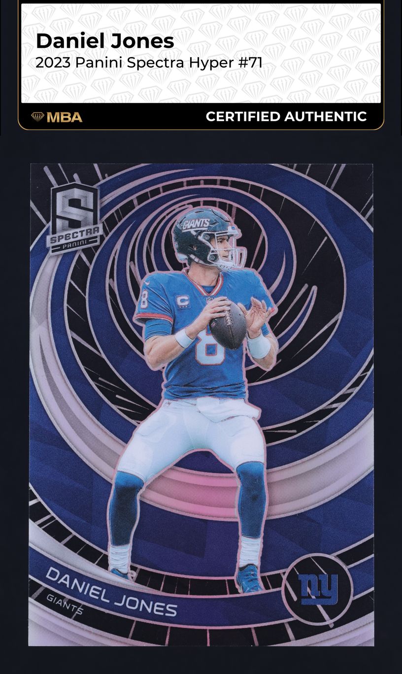 2023 Panini Spectra Hyper Daniel Jones /75 #71 MBA AUTH on Fanatics Collect