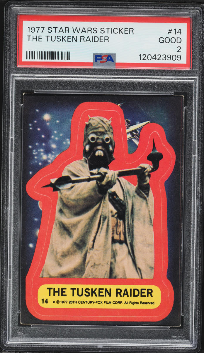 1977 Topps Star Wars Stickers The Tusken Raider #14 PSA 2 GD on ...