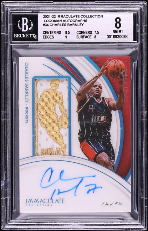 2021 Immaculate Collection Charles Barkley NBA LOGOMAN PATCH AUTO 1/1 ...