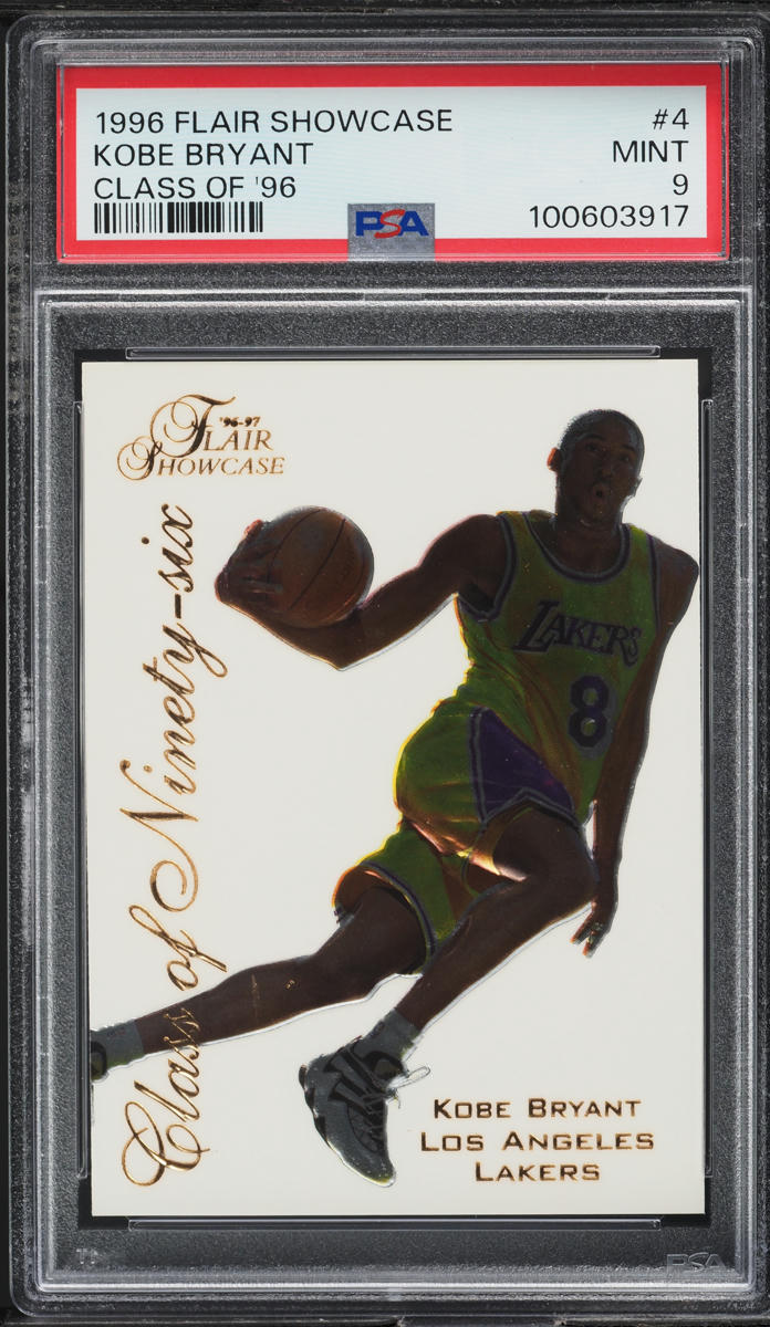 1996 Flair Showcase Class Of '96 Kobe Bryant ROOKIE #4 PSA 9 MINT on ...