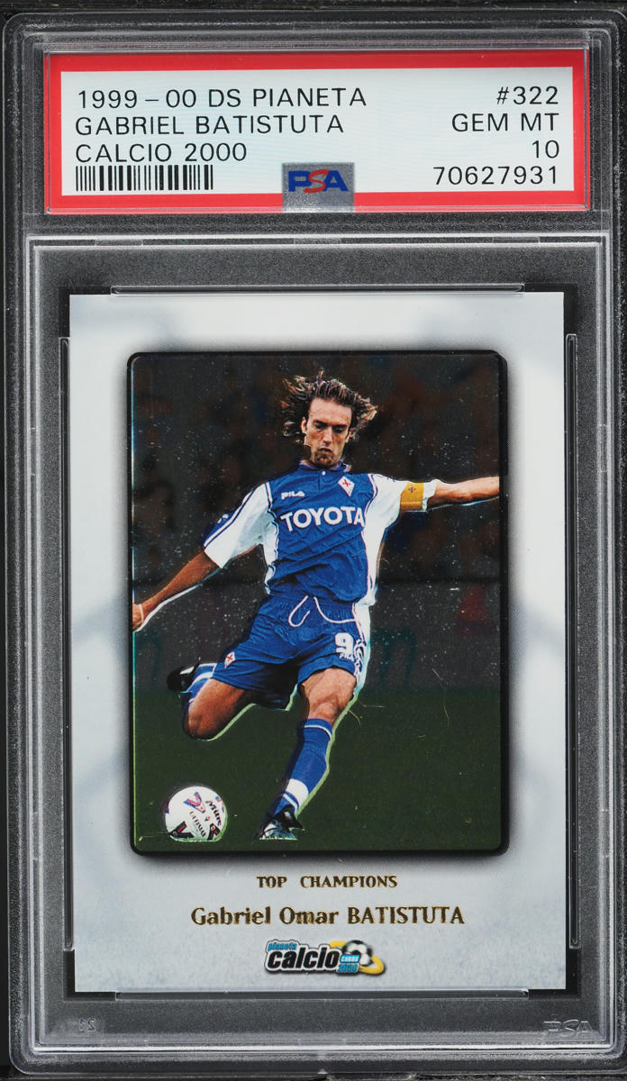 1999 DS Pianeta Calcio 2000 Gabriel Batistuta #322 PSA 10 GEM MINT on ...