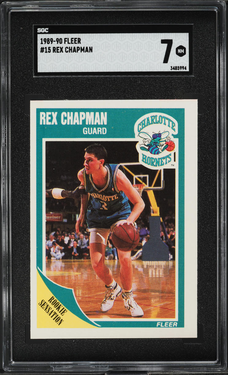1989 Fleer Basketball Rex Chapman #15 SGC 7 NRMT on Fanatics Collect