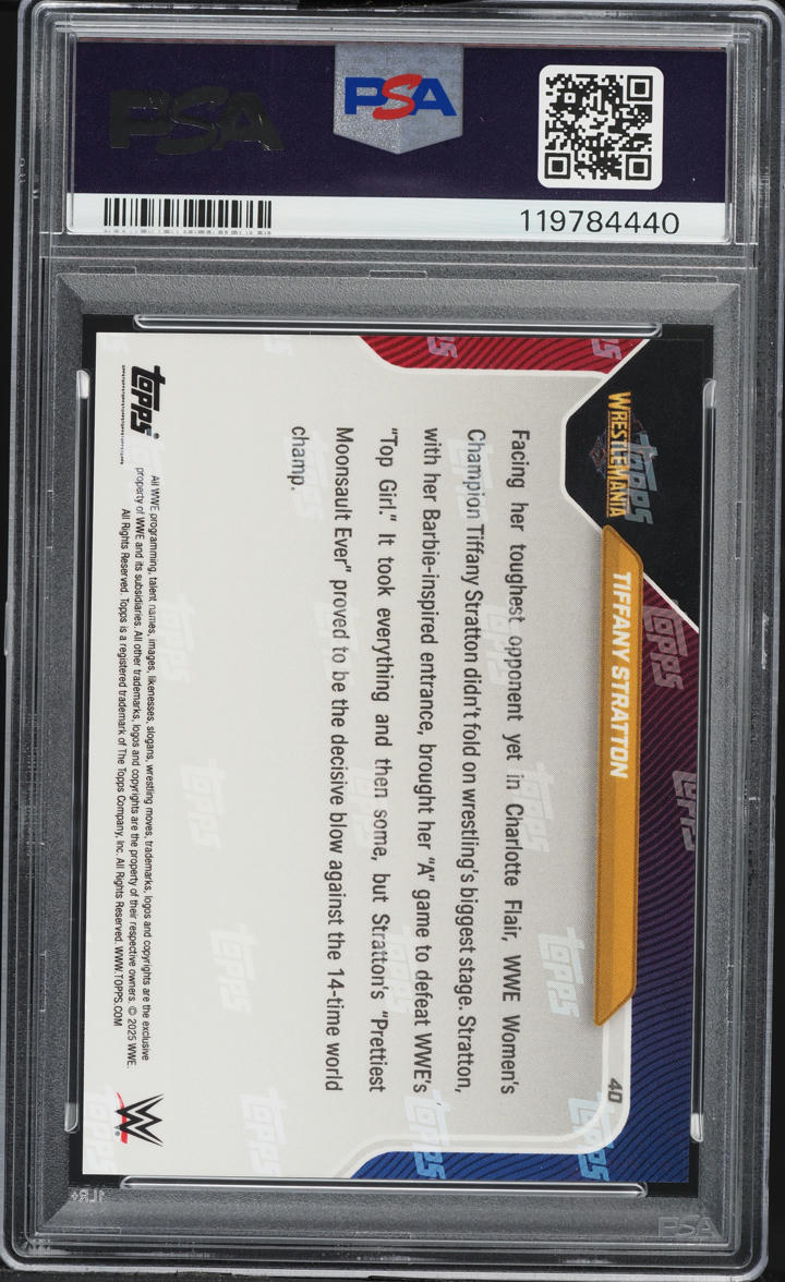 2025 Topps Now WWE Tiffany Stratton #40 PSA 10 GEM MINT on Fanatics Collect
