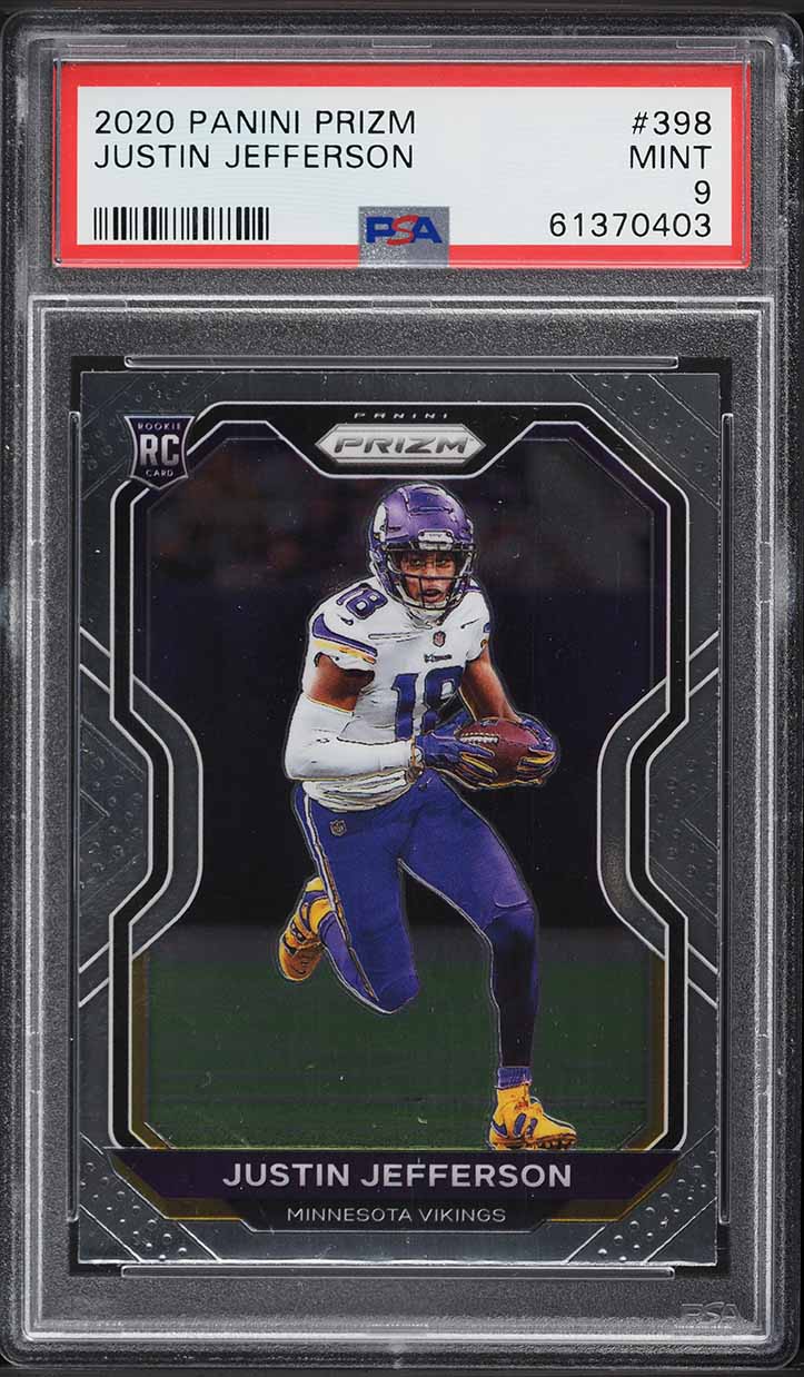 2020 Panini Prizm Justin Jefferson ROOKIE #398 PSA 9 MINT on Fanatics ...