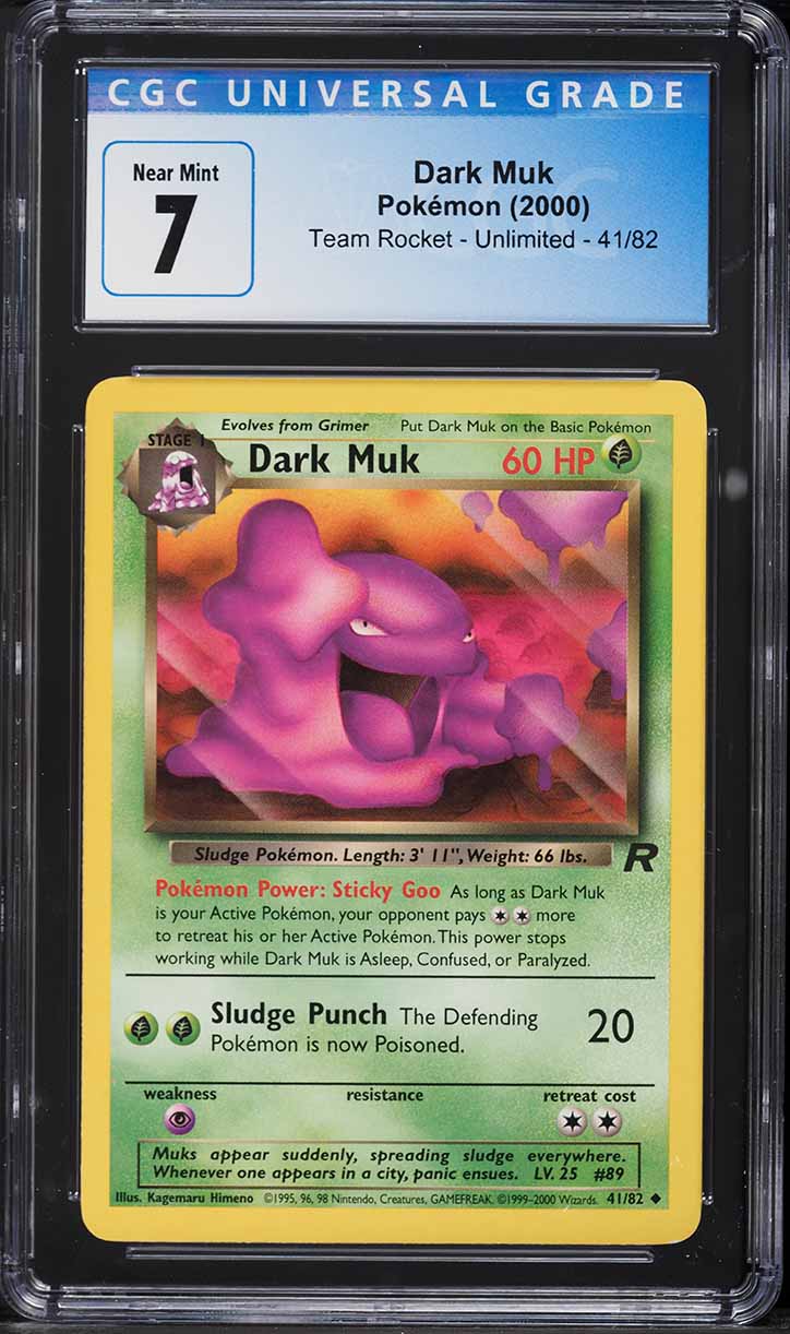 2000 Pokemon Team Rocket Dark Muk #41 CGC 7 NRMT on Fanatics Collect