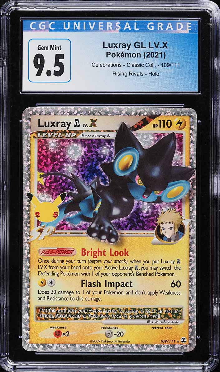 2021 Pokemon SWSH Celebration Classic Holo Luxray GL Lv.X #109 CGC 9.5 GEM MINT on Fanatics Collect