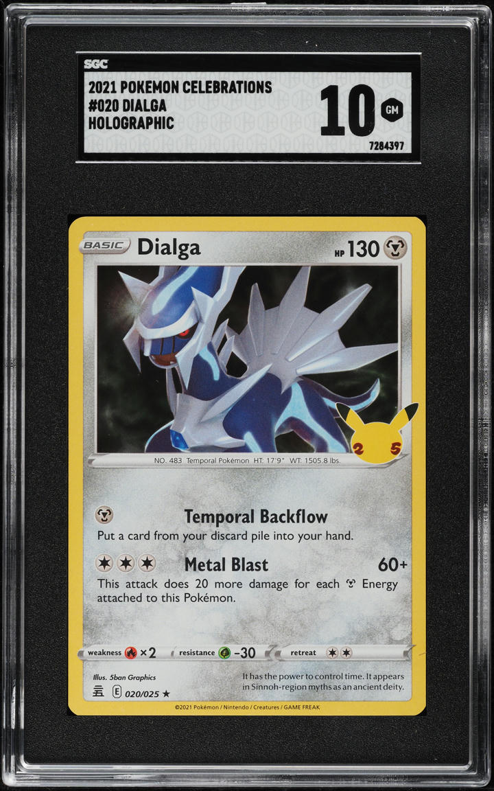 2021 Pokemon Celebrations Holographic Dialga #20 SGC 10 GEM MINT on ...
