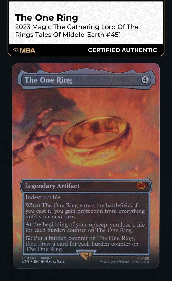 2023 Magic The Gathering Lord Of The Rings Borderless The One Ring #451 ...