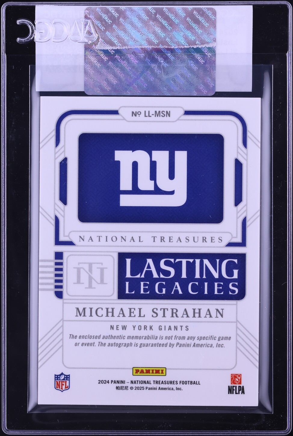 2024 National Treasures Lasting Legacies Michael Strahan PATCH AUTO /99 ...