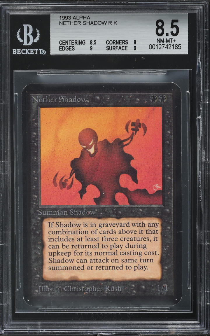 1993 Magic The Gathering MTG Alpha Nether Shadow BGS 8.5 NM-MT+ on ...